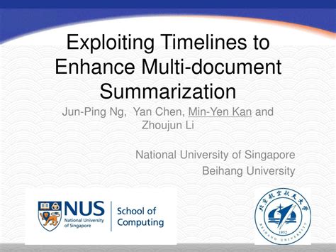 Ppt Exploiting Timelines To Enhance Multi Document Summarization