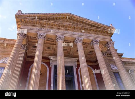 Palermo Sicily Massimo Theater And Its Massive Greek Corinthian
