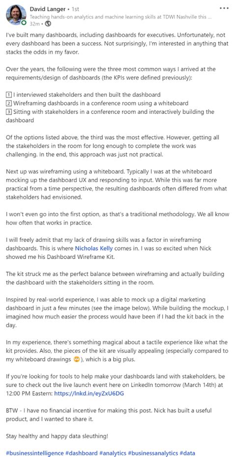 Focus On Business Value With The Dashboard Wireframe Kit