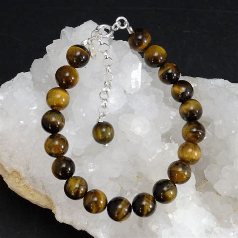 Pulsera Ojo de Tigre y plata de 1ª ley