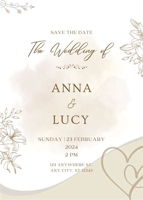 Lesbian Wedding Invitations Template Cute Ideas Same Sex Women Lesbian