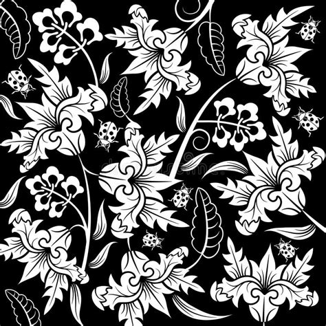 Abstract Flower Pattern Stock Vector Illustration Of Scroll