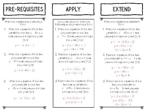 Parallel And Perpendicular Equations 3 Math Brochure By Math With Ms