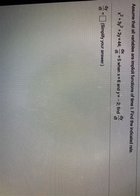 solved assume that all variables are implicit functions of