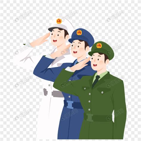 敬礼的军人元素素材下载 正版素材401769636 摄图网