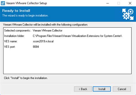 step 3 install veeam vmware collector veeam mp for vmware user guides
