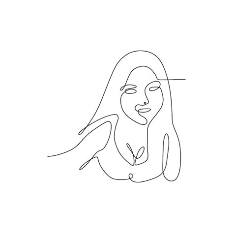 Premium Vector Continuous Line Art Of Woman In Style And Pose