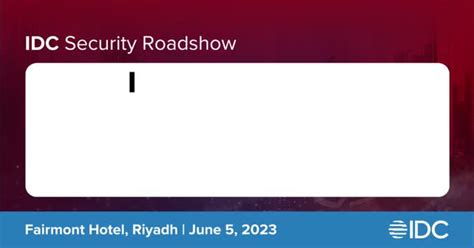 Idc Meta Events On Linkedin Idc Security Roadshow
