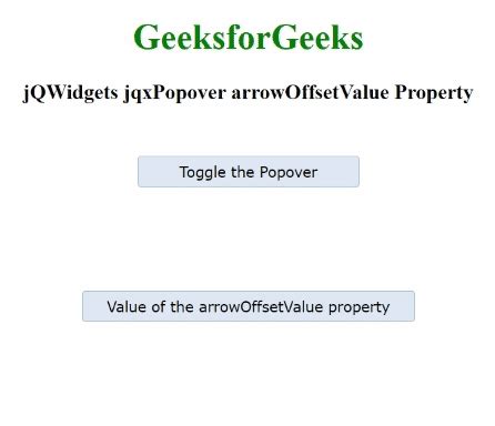 jQWidgets jqxPopover arrowOffsetValue 属性 码农参考