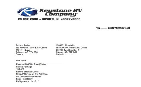 Sold New 2025 Keystone Passport 284 Qb Arrkann Rv Acheson Ab 16807