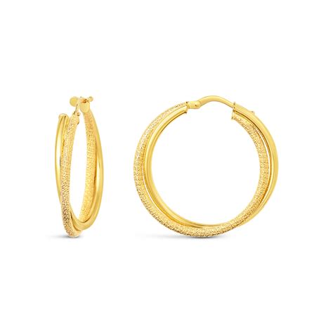 Queen Hoops Maxi Zlatne Naušnice 14kt žuto Zlato Zlatarna Dodić