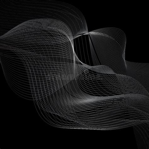 Wallpaper El Tema Con Las Líneas Blancas En Fondo Negro Ilustración Del