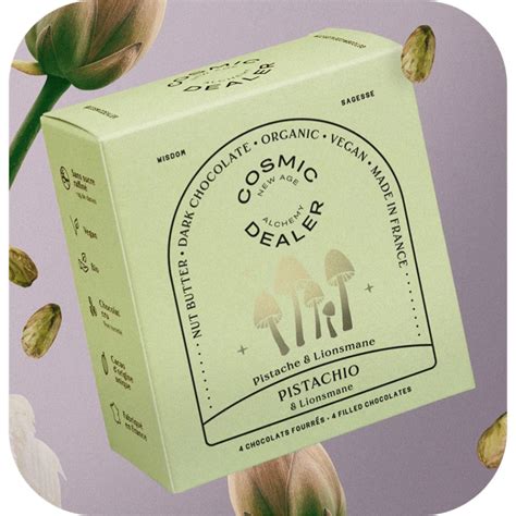 Chocolate T Box Of 4 Pistachio And Lions Mane Cognitive Benefit