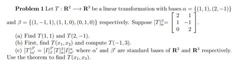 Solved Problem Let T R LongrightarrowR Be A Linear Chegg