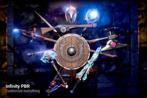 Weapons And Armor Pbr Pack 2 Fantasy Rpg 3d Weapons Unity Asset Store