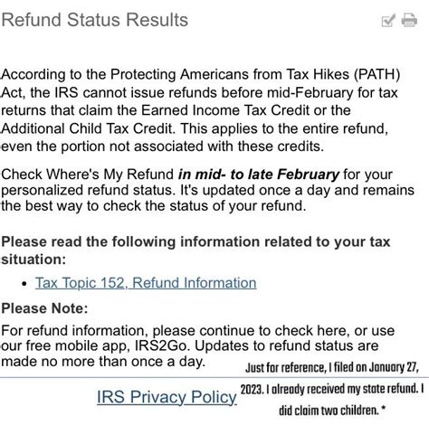 Anyone Else Getting This Message When Checking The IRS Site R IRS