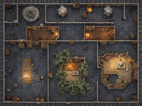 An Rpg Map Seen From Above The Ground Floor Of A Medieval To By Lafuente Paulino Playground