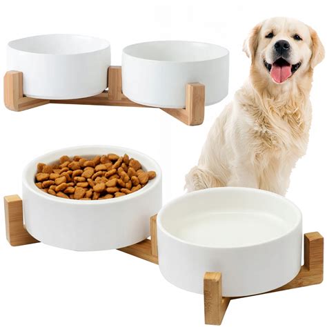 MISKA DLA PSA KOTA PODWÓJNA CERAMICZNA MISKI CERAMICZNE NA STOJAKU