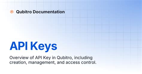 Api Keys Qubitro Documentation
