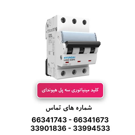 کلید مینیاتوری سه پل 10 آمپر هیوندای وبرا الکتریک