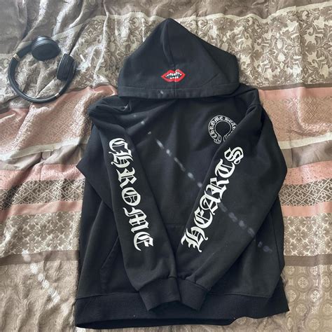 Black Chrome Hearts Hoodie Only Worn Like 4 Times Depop