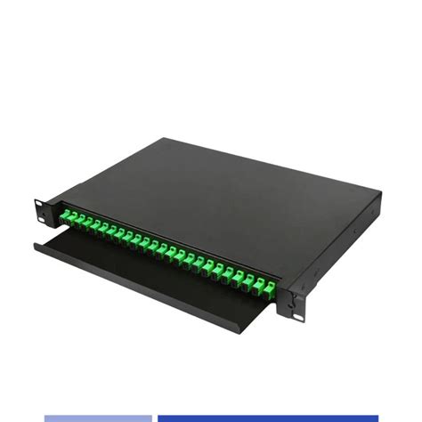 1u Fiber Optic Patch Panel 24 Port Sc Simplex 19 Rack Mounted Loaded Sc Apc Adapter