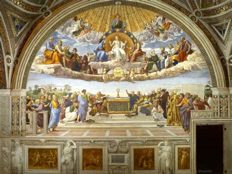 Reproductions De Qualité Musée stanze vaticane contestation du saint sacrement la dispute