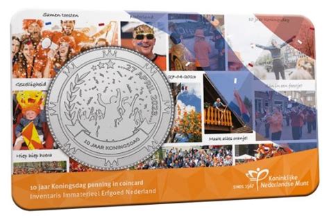 Euromunten Nederland 2023 Coincard 10 Jaar Koningsdag Hansmunt