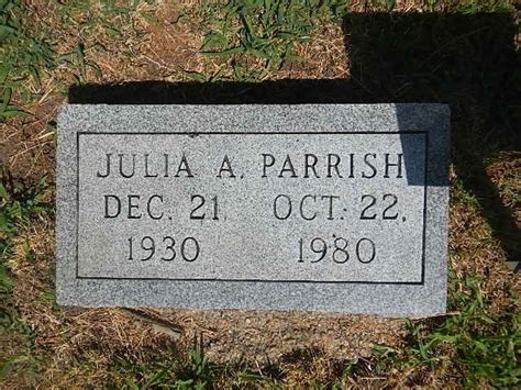 Julia Ann Parrish 1930 1980 Find A Grave Memorial