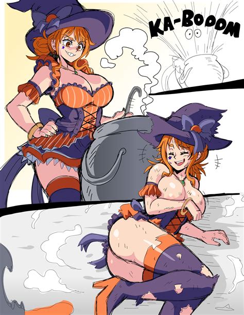 Rule 34 Female Halloween Lewdamone Nami One Piece Purple Socks Socks