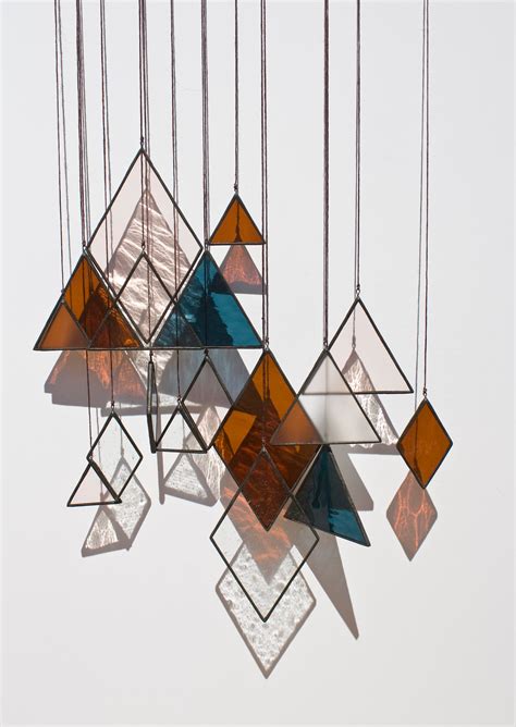 Stained Glass Elements Set Of 17 Window Hanging Wall Etsy