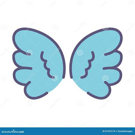 Cute Bat Wings Monster With Snail Eyes Vector Illustration