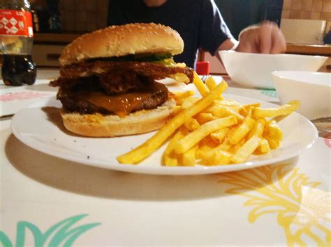 I Made A Bacon Egg Cheese Burger With Fries R Food