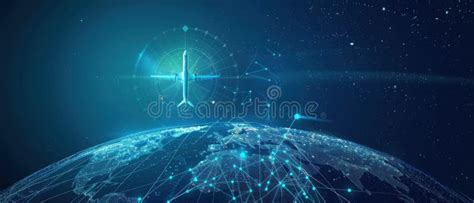 Navigation Concept For Aviation Compass Stock Illustration