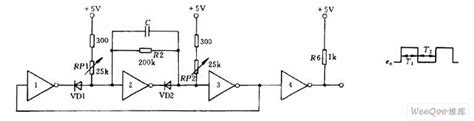 Signal Circuit Of Duty Ratio Ajustable Clock Consisting Of 4 NAND Gates Signal Processing