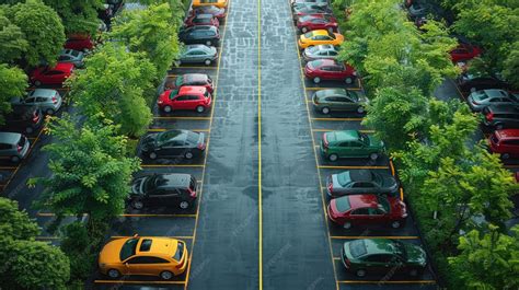 Parking Management System On A Green Background Solid Color Background