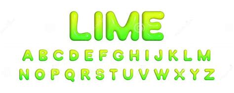3d Realistic Vector Inflated Bubbled Glossy Gradient Alphabet With Bold Hand Drawn Green And