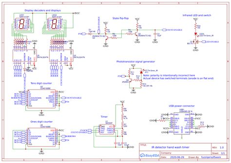 Hand Wash Timer Digital Logic EasyEDA Open Source Hardware Lab
