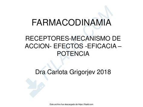 Farmacodinamia Kyara Massiere Udocz