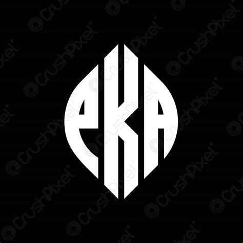 Pka Circle Letter Logo Design With Circle And Ellipse Shape Stock