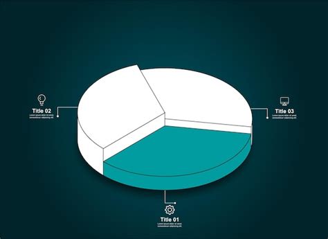 Premium Vector Isometric Vactor Pie Chart Infographic Template