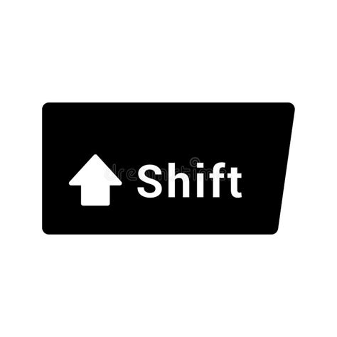 Butten Key Shift Icon Black Vector Graphics Stock Illustration
