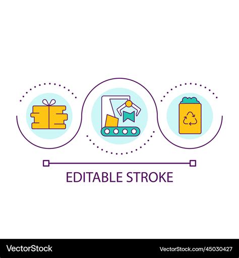 Recycled Manufacturing Loop Concept Icon Vector Image