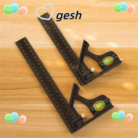 Gesh1 Combination Right Angle Ruler With Bubble 152025cm Level Gauge