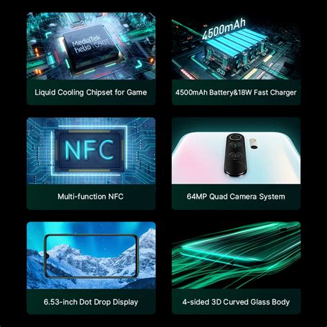 Смартфон Xiaomi Redmi Note 8 Pro с глобальной прошивкой, 6 ГБ, 64 ГБ ...
