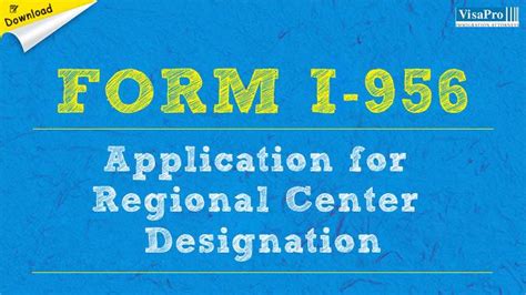 Form I 956 Application For Regional Center Designation Download