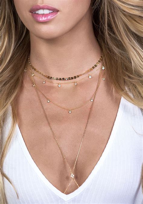 Nature Inspired 14k Gold Body Chain Crafted With Two Pavé Crystal Floral Pendants Wear This