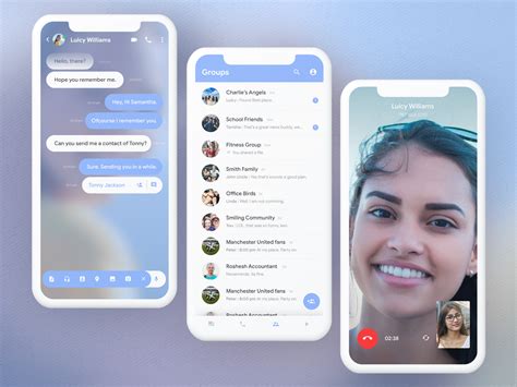Chatting And Group Chatting App Ui Kit Audio Video Call Ui Kit By
