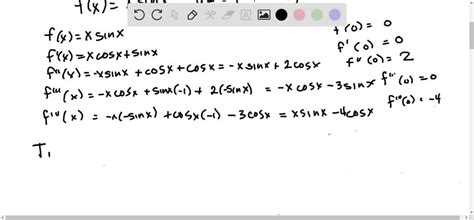 ⏩solveda Approximate F By A Taylor Polynomial With Degree N At