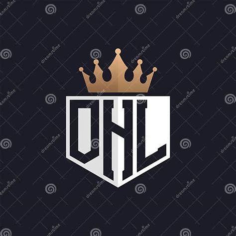 Luxury Ohl Logo With Crown Elegant Initials Ohl Letter Logo For